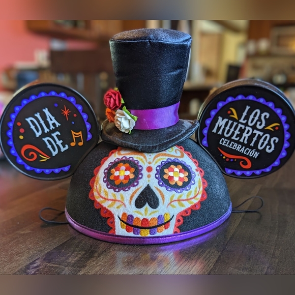 Disney | Accessories | Disney Parks Coco Mouse Ears Hat Day Of The Dead ...
